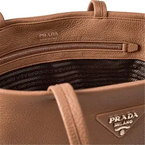 Prada Daino Soft Tote - Caramel