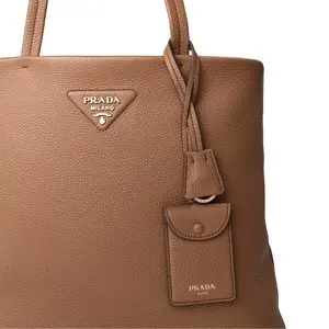 Prada Daino Soft Tote - Caramel