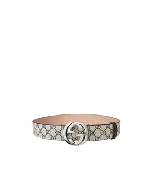 Gucci Interlocking G Logo Belt - Nude