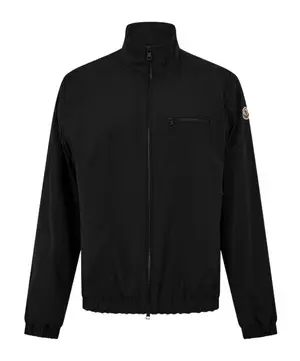 Moncler Logo Patch High Neck Zip-up Jacket
