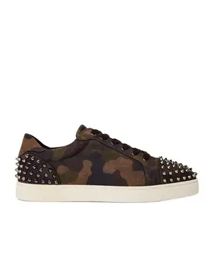 CHRISTIAN LOUBOUTIN Camouflage Studded Low-top Sneakers