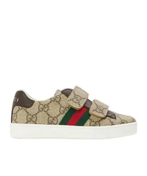 Gucci Gg Supreme Canvas Sneakers With Velcro Fastening