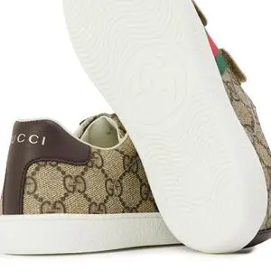Gucci Gg Supreme Canvas Sneakers With Velcro Fastening