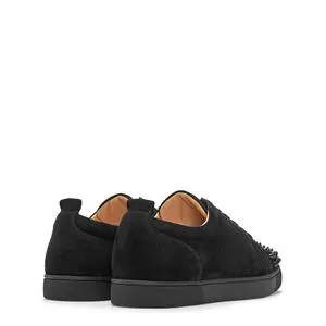 CHRISTIAN LOUBOUTIN Suede Studded Low Top Sneakers