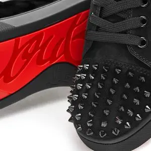 CHRISTIAN LOUBOUTIN Suede Studded Low Top Sneakers