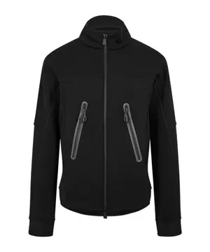 Moncler Logo Zip-up Sweatshirt - Black