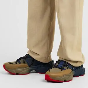 CHRISTIAN LOUBOUTIN Trail Runners With Stud Detailing - Blue