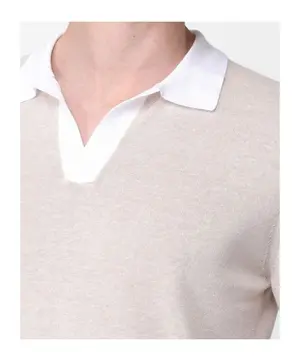 Eleventy Short-sleeved Knit Polo Shirt - Pink