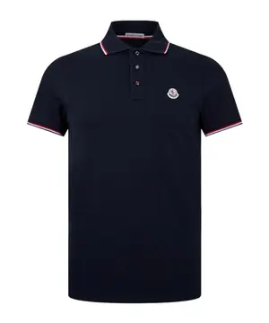 Moncler Maglia Logo Polo Shirt - Black