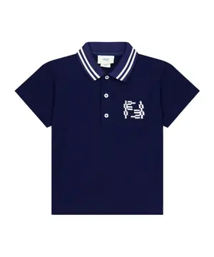 Fendi Logo Short Sleeve Polo Shirt