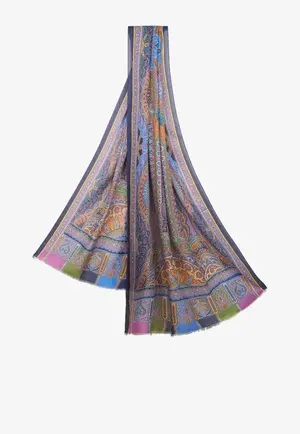 Etro Patterned Cashmere-blend Scarf