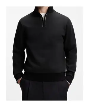 Hugo Boss Half-zip Micro-textured Sweatshirt