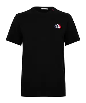Moncler Crew-neck Cotton T-shirt - Black