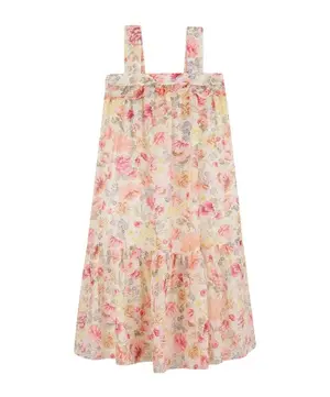 Chloé Floral Print Tiered Maxi Dress With Halterneck