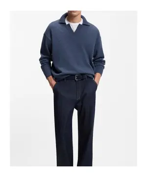 Hugo Boss Collared Long-sleeved Knit Sweater