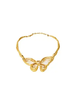 Chloé Butterfly Pendant Necklace - Yellow