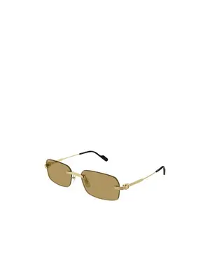 Cartier Rimless Rectangular Sunglasses - Green
