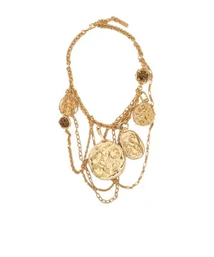 Chloé Layered Coin Pendant Necklace
