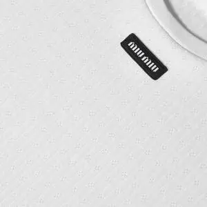 Miu Miu Pointelle Slim Fit T-shirt