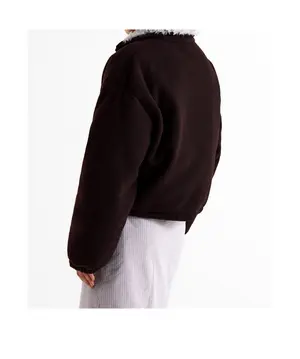 Miu Miu Zip-up Fleece Jacket With Faux Fur Collar