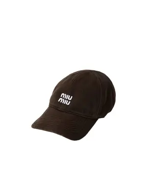 Miu Miu Solid Color Baseball Cap - Black