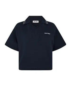 Miu Miu Cropped Short Sleeve Polo