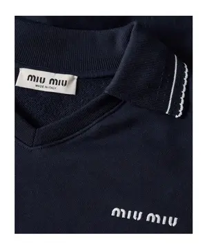 Miu Miu Cropped Short Sleeve Polo