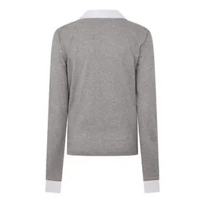 Miu Miu Jersey Top Knitted Long Sleeve Polo Shirt