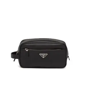 Prada Saffiano Leather Travel Pouch - Black