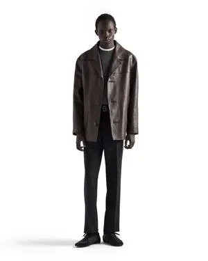 Prada Nappa Leather Caban Jacket