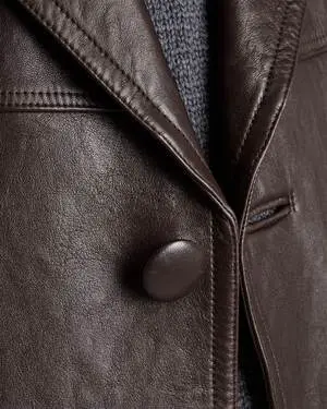 Prada Nappa Leather Caban Jacket