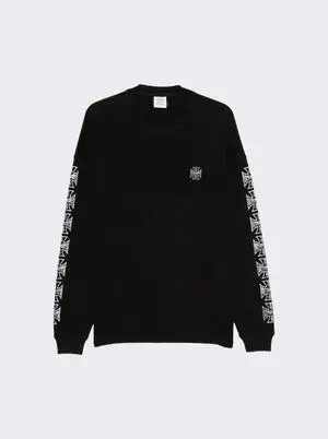Vetements Biker Cross Logo Waffle Longsleeve Washed - Black