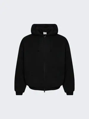 Vetements Puffed Zip-up Hoodie Washed - Black