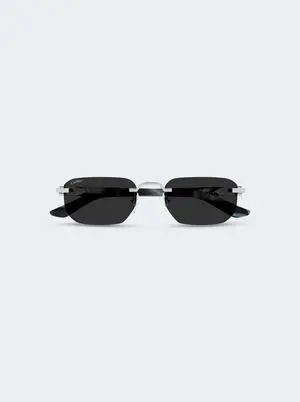 Cartier Décor C Rimless Sunglasses - Black
