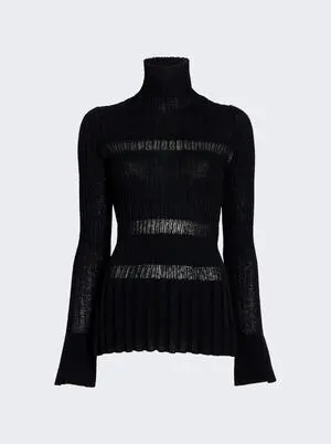 Proenza Schouler Rosario Top In Textured Merino Wool - Black