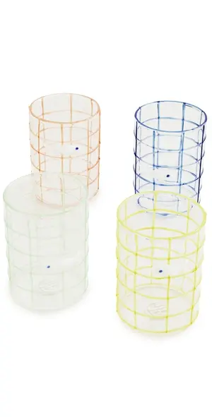 Jonathan Adler Amalfi Hand Blown Glassware Set - Multi