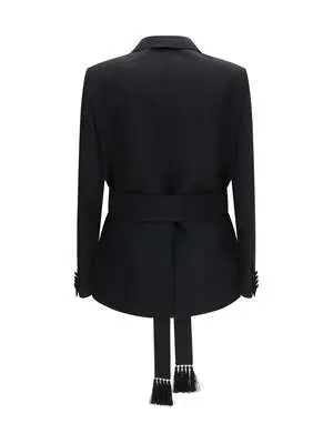 Valentino Garavani Double-breasted Virgin Wool Blazer With Belt