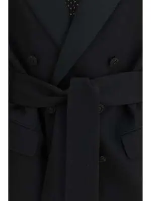 Valentino Garavani Double-breasted Virgin Wool Blazer With Belt