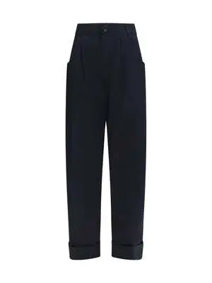Jacob Cohen Lindsay Barrel Wide Pants Gabardine - Blue