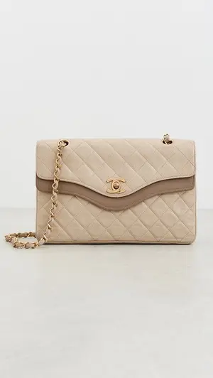 Shopbop Chanel Double Flap Chain Shoulder Bag - White