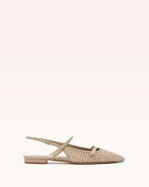 ALEXANDRE BIRMAN Tita Raffia Flat Slingback