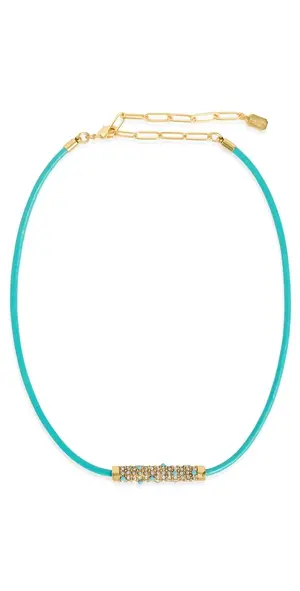 ELIZABETH COLE Vivi Necklace With Swarovski Crystals - Turquoise