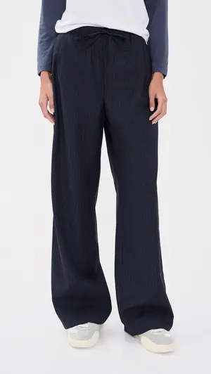 ROWING BLAZERS Pinstriped Wide-leg Trousers