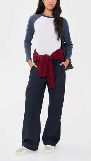 ROWING BLAZERS Pinstriped Wide-leg Trousers