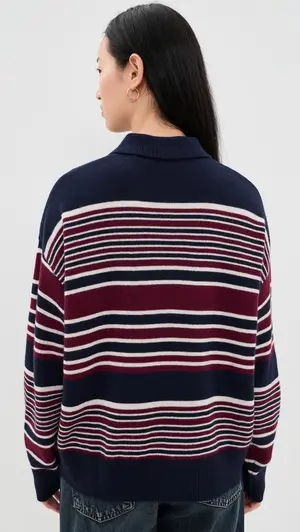 Good American The Oversized Rugby Sweater
