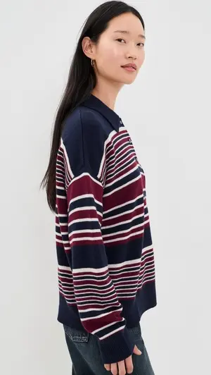 Good American The Oversized Rugby Sweater