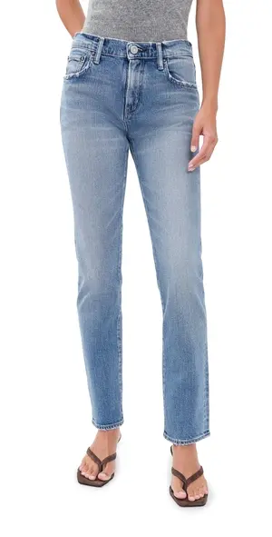 Moussy Vintage Slim Straight Jeans - Blue