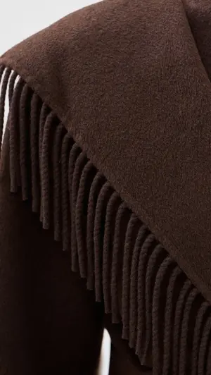 Simkhai Rowen Fringe Jacket - Chocolate