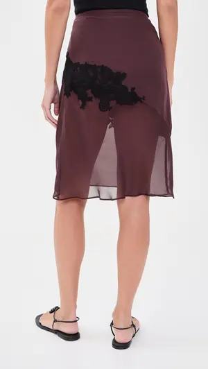 SIR. Noria Silk Midi Skirt