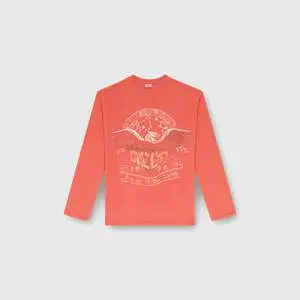 DIESEL® Long-sleeve T-shirt With Concert Graphics - Red